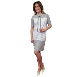 Estefania for woman Shirtkleid sportliches Kleid mit Tunnelzug im Kragen