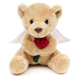 Uni-Toys Kuscheltier Schutzengel-Teddybär mit roter Rose