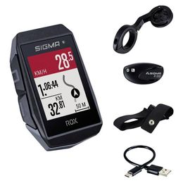 Sigma Sport Black) HR Set Fahrrad-Navigationsgerät (GPS