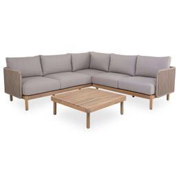 SANSIBAR Living Gartenlounge-Set Lounge-Set SANSIBAR TEXEL (BB 198x212 cm) BB 198x212 cm braun