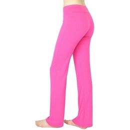 dy_mode Yogahose Damen Yoga Pants Leggings Fitness Hose Sporthose Freizeithose in Unifarbe