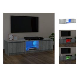 vidaXL TV-Schrank TV-Schrank mit LED-Leuchten Grau Sonoma 140x40x35