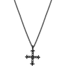 Police Edelstahlketten-Set Herren Halskette Kette Edelstahl mit Anhänger Kreuz 70 cm Police