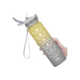 MODFU Trinkflasche Sport Wasserflasche Sportflasche Auslaufsicher 1 Liter BPA-Frei 1L