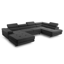 Furnix Wohnlandschaft NILLONA XL-Sofa in U-Form mit Schlaffunktion 2x Bettkasten