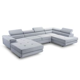 Furnix Wohnlandschaft NILLONA XL-Sofa in U-Form mit Schlaffunktion 2x Bettkasten