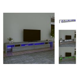 vidaXL TV-Schrank TV-Schrank mit LED-Leuchten Grau Sonoma 290x36