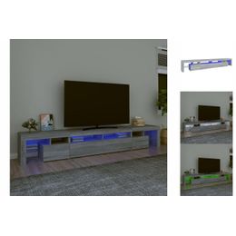 vidaXL TV-Schrank TV-Schrank mit LED-Leuchten Grau Sonoma 260x36