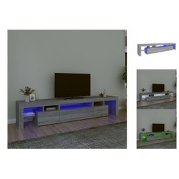 vidaXL TV-Schrank TV-Schrank mit LED-Leuchten Grau Sonoma 215x36