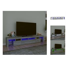vidaXL TV-Schrank TV-Schrank mit LED-Leuchten Grau Sonoma 230x36