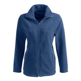 WITT Damen Fleecejacke mit zwei Taschen, nachtblau, Gr&ouml;&szlig;e 50