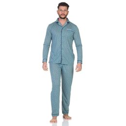 EloModa Pyjama Herren Pyjama Set Hemd & Hose Schlaf-Anzug Nachthemd