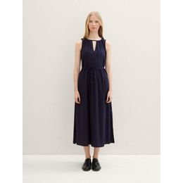 Tom Tailor Jerseykleid Maxikleid mit V-Ausschnitt