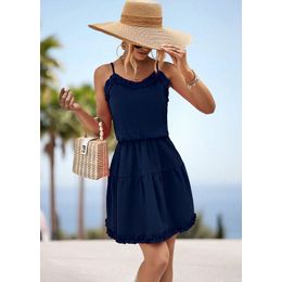 BlauWave Strandkleid Trägern zum-Rüschen-Kleid (1-tlg) Lässig und bequem