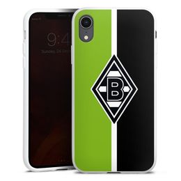 DeinDesign iPhone Xr Handy Silikon H&uuml;lle Case wei&szlig; Handyh&uuml;lle Borussia M&ouml;nchengladbach Gladbach Bundesliga Silikon Case