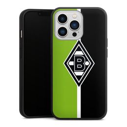 DeinDesign iPhone 13 Pro Handy Premium Silikon H&uuml;lle Handyh&uuml;lle schwarz Case Borussia M&ouml;nchengladbach Gladbach Bundesliga Silikon Premium Case