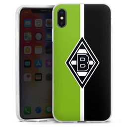 DeinDesign iPhone Xs Max Handy Silikon H&uuml;lle Case transparent Handyh&uuml;lle Borussia M&ouml;nchengladbach Gladbach Bundesliga Silikon Case