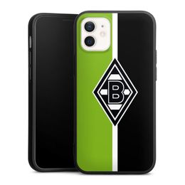 DeinDesign iPhone 12 mini Handy Premium Silikon H&uuml;lle Handyh&uuml;lle schwarz Case Borussia M&ouml;nchengladbach Gladbach Bundesliga Silikon Premium Case