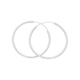 JuwelmaLux Paar Creolen Creolen 925/000 Sterling Silber rhodiniert JL10-06-2437 (kein Set, 2-tlg., inkl. edelm Schmucketui), silberfarben