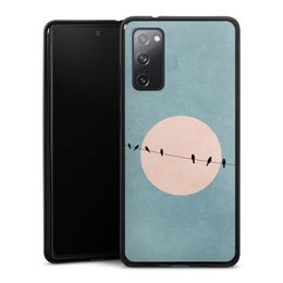DeinDesign Galaxy S20 FE Handy Silikon H&uuml;lle Case schwarz Handyh&uuml;lle Turquoise Bird Moon