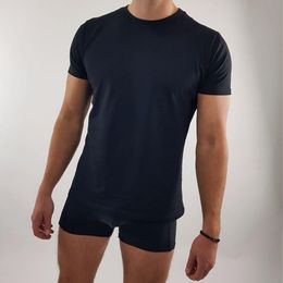 Sitztgut T-Shirt Herren T-Shirt aus Baumwolle, schwarz, 5XL