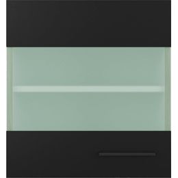 Glashängeschrank Flex-Well "Capri" Schränke Gr. B/H/T: 50 cm x 54,8 cm x 32 cm, 1 St., schwarz (schwarz, endgrain oak) Hängeschränke