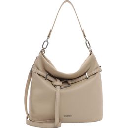 Emily & Noah Emily & Noah Schultertasche, Reißverschluss, Emblem, für Damen, beige