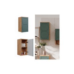 VICCO H&auml;ngeschrank Irma Eiche Gr&uuml;n 30 x 59 cm 2 F&auml;cher Badezimmer
