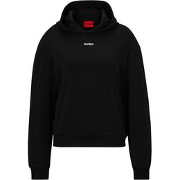 Hugo Shuffle Loungewear-Sweatshirt, Logo-Stickerei, Kapuze, für Damen, schwarz, M