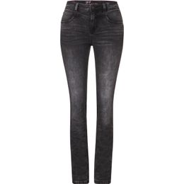 Street One Jeans, Casual Fit, Waschung, für Damen, schwarz, 30/30