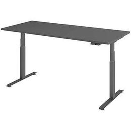 Neutral Base Lite elektrisch höhenverstellbarer Schreibtisch grafit rechteckig, T-Fuß-Gestell grau 180,0 x 80,0 cm