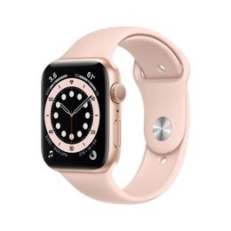 Apple Watch (Series 6) 2020 GPS 44 mm - Aluminium Roségold - Sportarmband Sandrosa