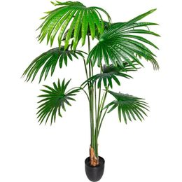 Kunstbaum Washingtonia Grünpflanze, Creativ green, Höhe 150 cm, grün