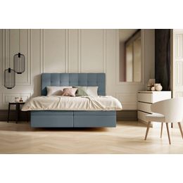 Schlaraffia Boxspringbett Aida, mit GELTEX® Next Topper und 7-Zonen-Tonnentaschen-Federkernmatratze, blau