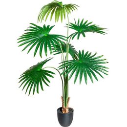 Kunstbaum Washingtonia Grünpflanze, Creativ green, Höhe 120 cm, grün