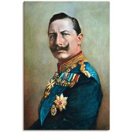 Artland Leinwandbild Wilhelm II., Menschen (1 St), auf Keilrahmen gespannt, blau