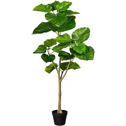 Kunstbaum Ficus umbellata Grünpflanze, Creativ green, Höhe 125 cm, grün