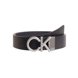 Calvin Klein Ledergürtel ADJ CK METAL BOMBE 35MM, schwarz