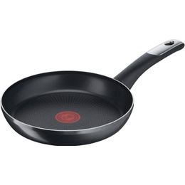 Tefal Bratpfanne Hard Titanium Essential, Aluminium (1-tlg), Titanium Antihaftversiegelung, Thermo-Signal, Gas+Elektro+Glaskeramik), schwarz