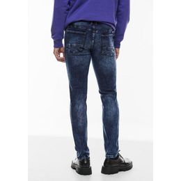 Street One MEN Slim-fit-Jeans 5-Pocket-Style, blau