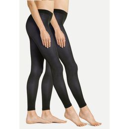 s.Oliver Strumpfhose Leggings 2er Pack, schwarz