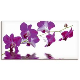 Artland Leinwandbild Violette Orchideen, Blumen (1 St), auf Keilrahmen gespannt, lila