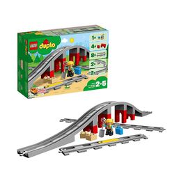 Lego 10872 Eisenbahnbrücke und Schienen Bausatz, Mehrfarbig