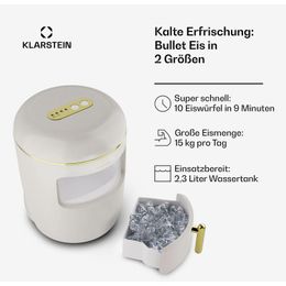 Klarstein - Eiswürfelmaschine für Zuhause Camping Gastro, Schnelle Mini-Eiswürfelmaschine Klein, Profi Eismaschine für Große & Kleine Eiswürfel,