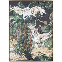 Tabelle Canvas Golden Wood Frame 100x140 cm Vögel ext: 102.4x4.3x142.4cmpour Alle Stile, um dem Haus eine Note zu verleihen