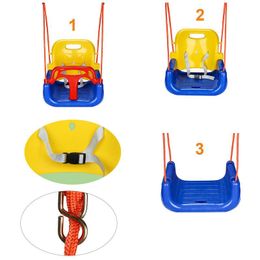 TolleTour Kinderschaukel Babyschaukel Spielplatz Kunststoff Schaukel-Sitz Kinder Outdoor Sitzschaukel 3 in 1 - mehrfarbig