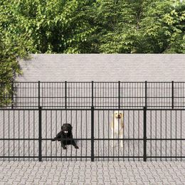 Outdoor-Hundezwinger,Hundekäfig Stahl 60,22 m² vidaXL