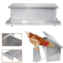 Froadp - 10 kg Hühner Futterspender Futterautomat Futtertrog Zubehör aus Verzinktem Stahl Automatischer Feedomatic Feeder Rattensicher Wasserfest für