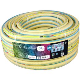 Nts yellow 3/4 (19mm) 50m - Robuster und flexibler Gartenschlauch in gelber Farbe für eine intensive Nutzung, mit exklusiven Technologien - FITT