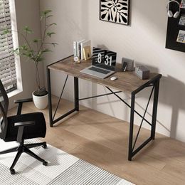Mcc miami Schreibtisch, Klappschreibtisch, Computertisch, Bürotisch, Home Office, Grau-Braun - distressed grey